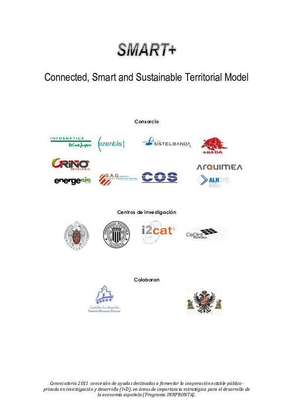 (PDF) Proyecto Smart+ Connected, Smart and Sustainable Territorial ...
