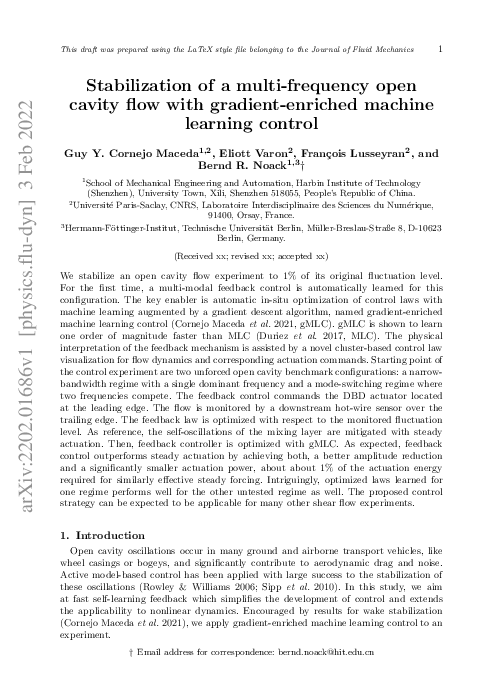 (PDF) Stabilization of a multi-frequency open cavity flow with gradient-enriched machine ...