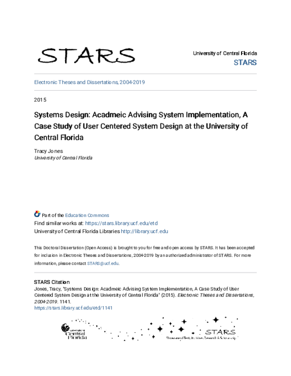 (PDF) Systems Design: Acadmeic Advising System Implementation, A Case Study of User Centered ...