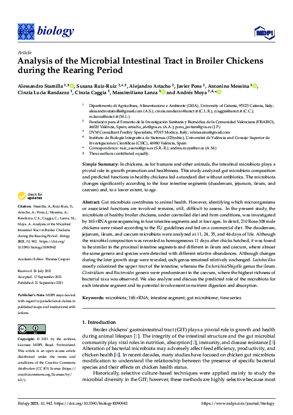 (PDF) Analysis of the Microbial Intestinal Tract in Broiler Chickens ...