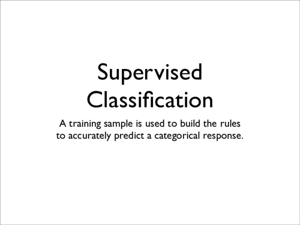 (PDF) Supervised Classification
