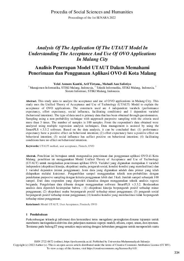 (PDF) Analysis Of The Application Of The UTAUT Model In Understanding ...