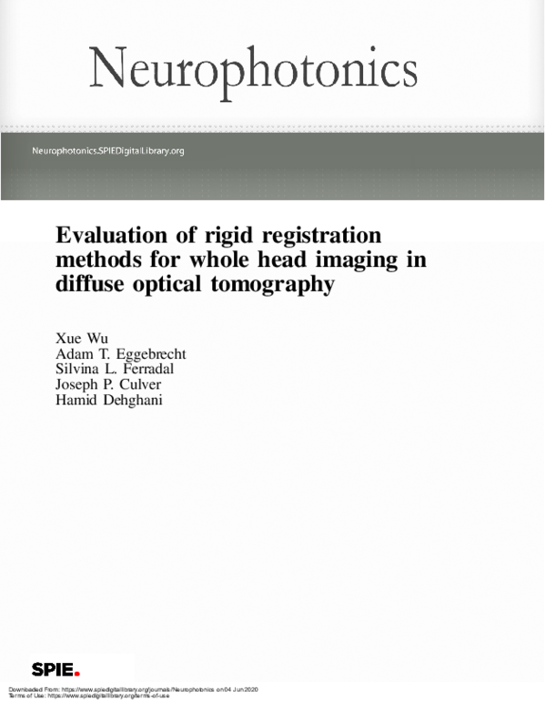 (PDF) Evaluation of rigid registration methods for whole head imaging ...
