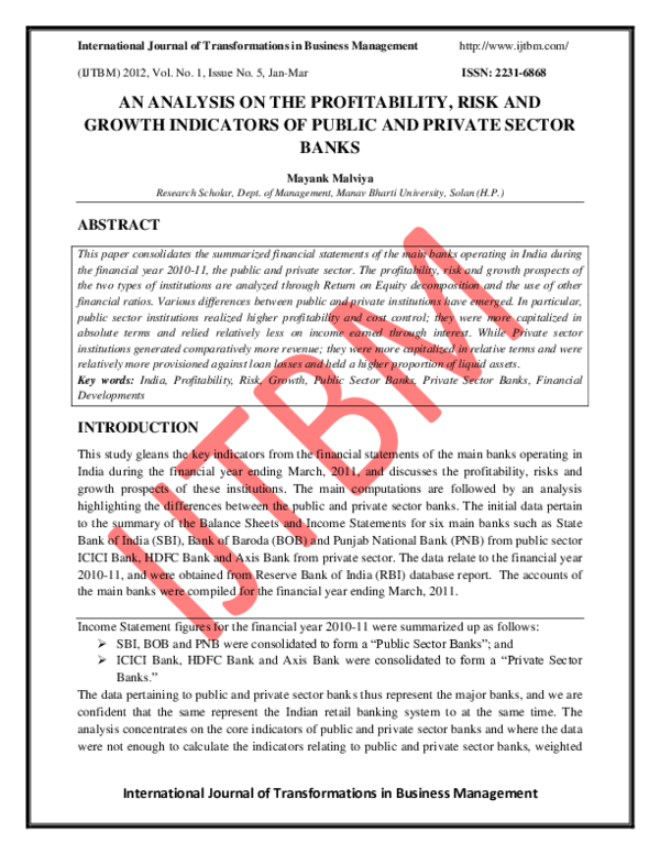 (PDF) International Journal of Transformations in Business Management AN ANALYSIS ON THE ...