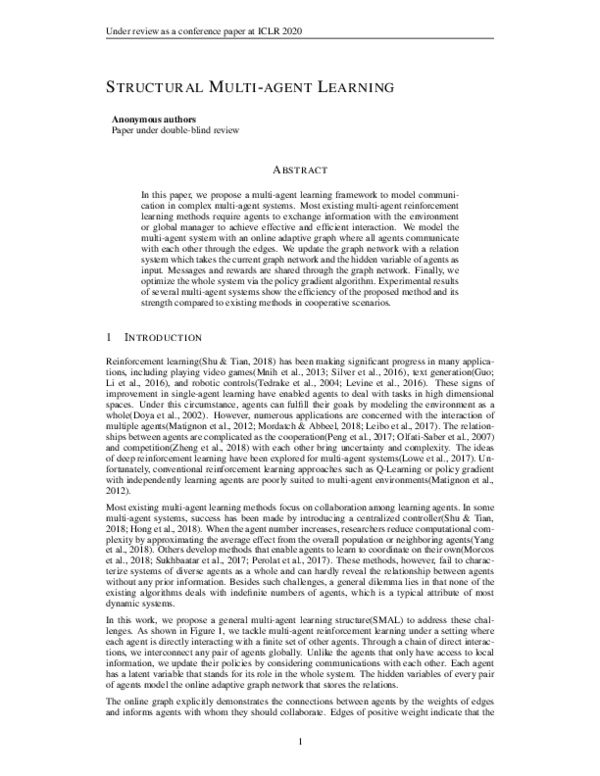 (PDF) Structural Multi-agent Learning