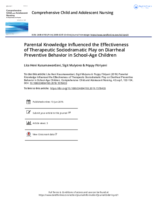 (PDF) Parental Knowledge Influenced the Effectiveness of Therapeutic ...