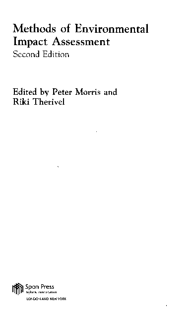 (PDF) Methods of Environmental Impact Assessment