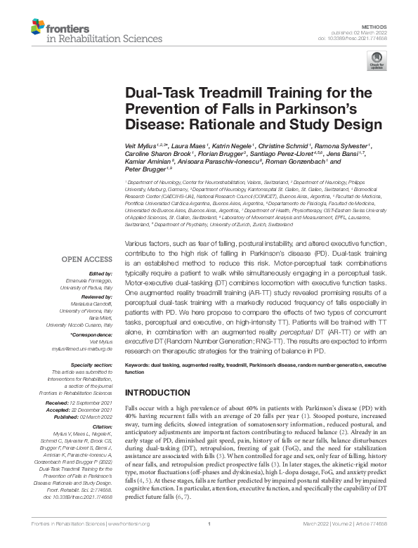 (PDF) Dual-Task Treadmill Training for the Prevention of Falls in ...