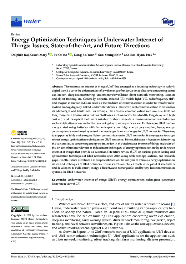 (PDF) Energy Optimization Techniques in Underwater Internet of Things: Issues, State-of-the-Art ...