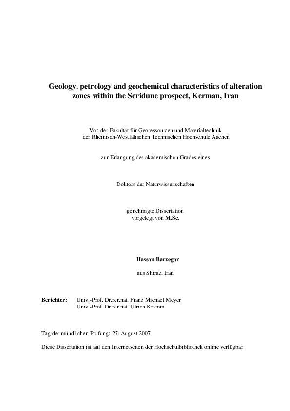 (PDF) Geology, petrology and geochemical characteristics of alteration ...