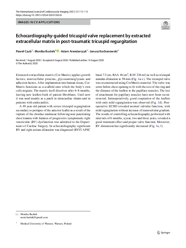 (PDF) Echocardiography-guided tricuspid valve replacement by extracted ...