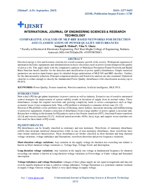 (PDF) Ijesrt International Journal of Engineering Sciences & Research Technology Comparative ...