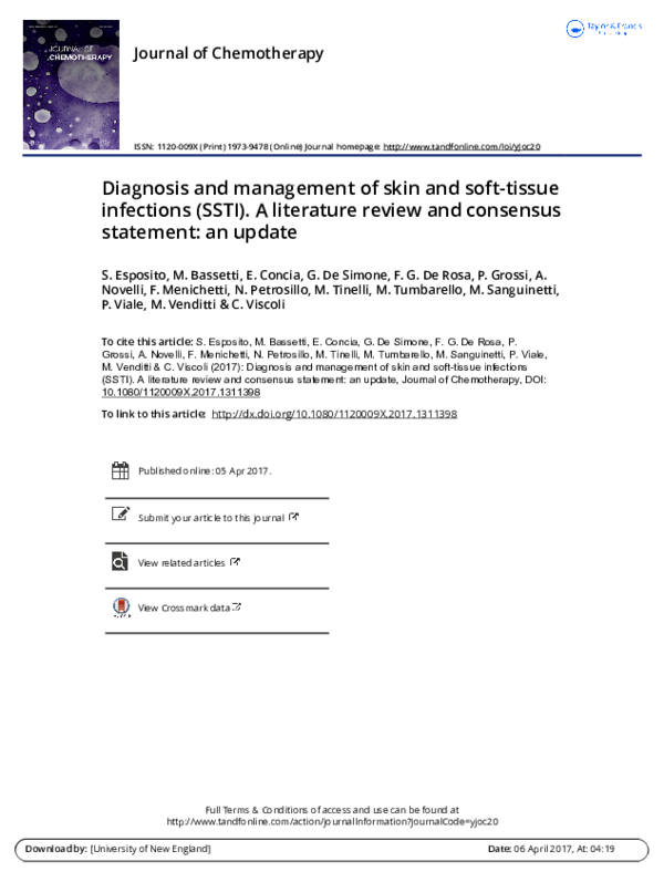 (PDF) Diagnosis and management of Skin and Soft-Tissue Infections (SSTI ...