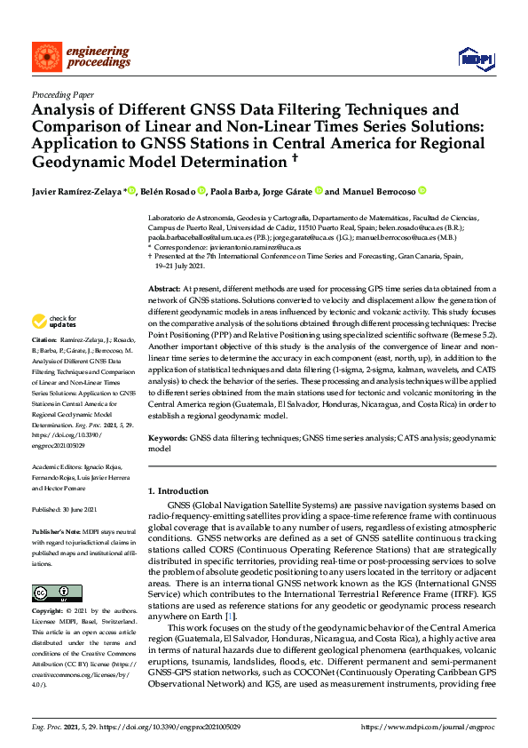 (PDF) Analysis of Different GNSS Data Filtering Techniques and ...