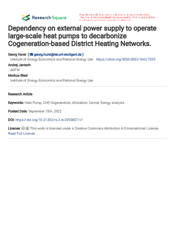 (PDF) Dependency on external power supply to operate large-scale heat ...