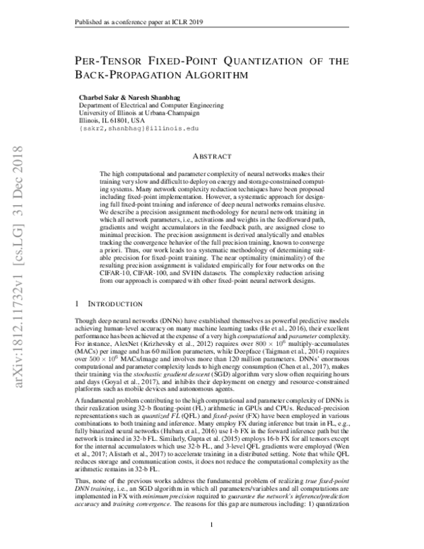 Pdf Per Tensor Fixed Point Quantization Of The Back Propagation Algorithm 5648