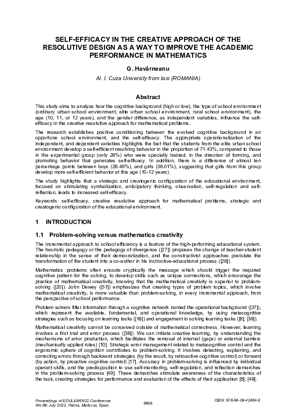 (PDF) Self-Efficacy in the Creative Approach of the Resolutive Design ...