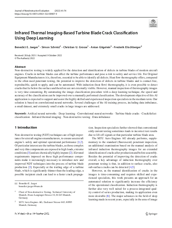 (PDF) Infrared Thermal Imaging-Based Turbine Blade Crack Classification ...