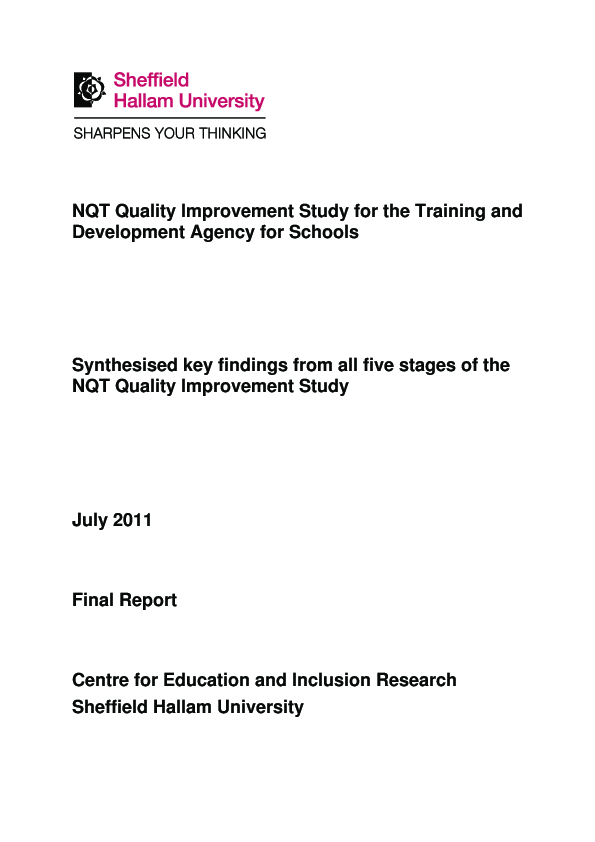 (PDF) NQT Quality Improvement Study for the Training andDevelopment ...