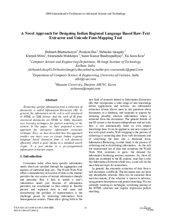 (PDF) A novel approach for designing indian regional language based raw-text extractor and ...