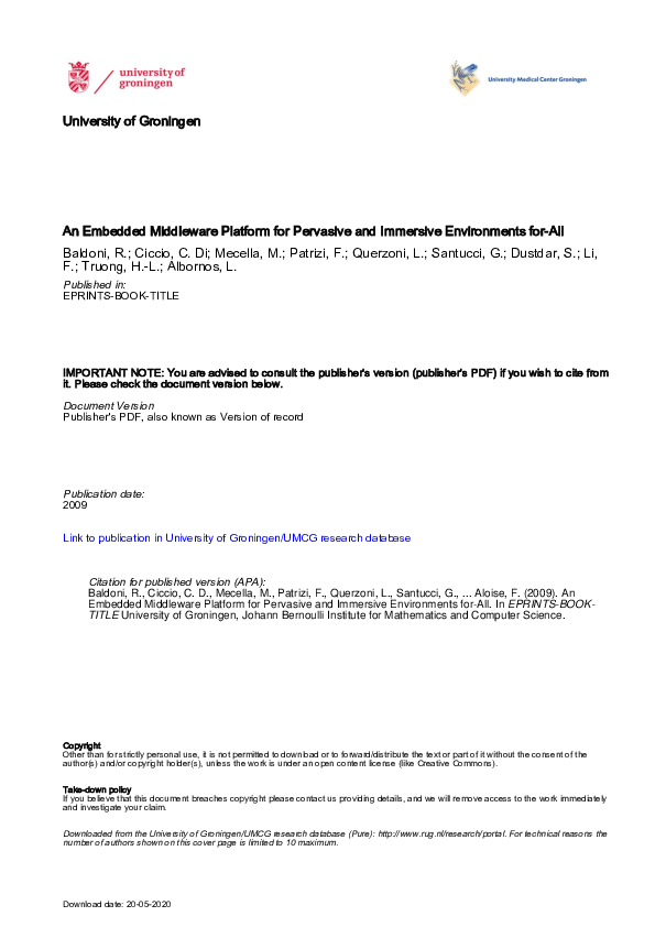 (PDF) An Embedded Middleware Platform for Pervasive and Immersive Environments for-All