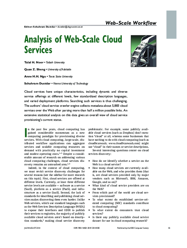 (PDF) Analysis of Web-Scale Cloud Services