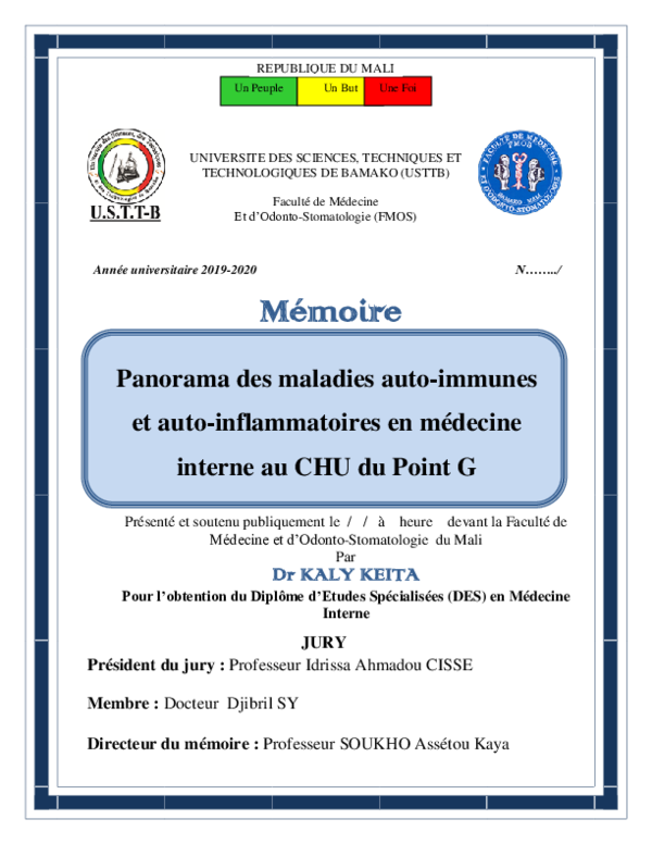 (PDF) Panorama des maladies auto-immunes et auto-inflammatoires en ...