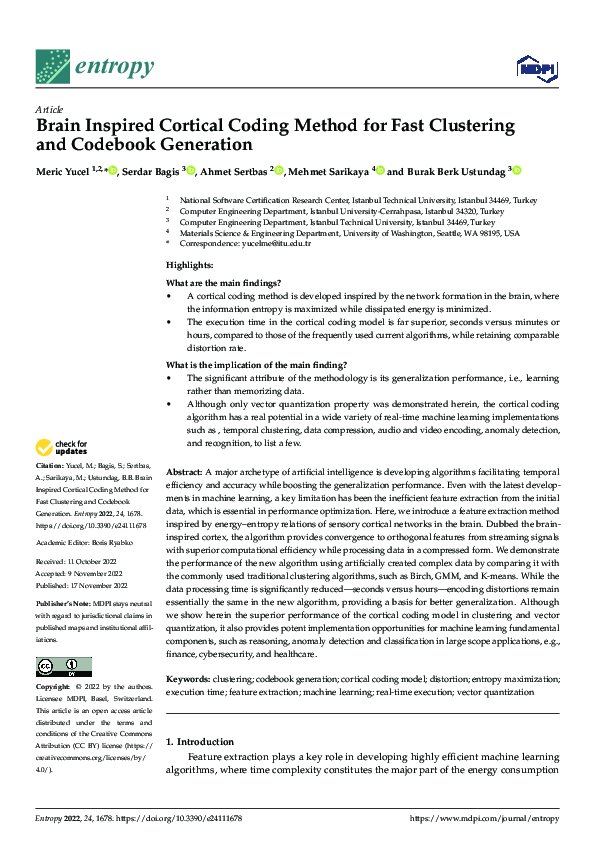 (PDF) Brain Inspired Cortical Coding Method for Fast Clustering and ...
