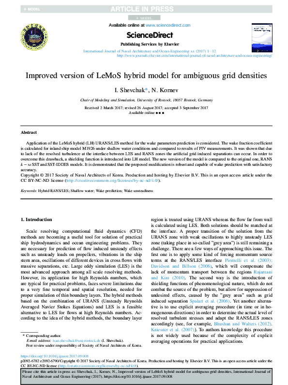 (PDF) Improved version of LeMoS hybrid model for ambiguous grid densities