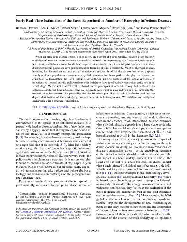(PDF) Early Real-Time Estimation of the Basic Reproduction Number of ...