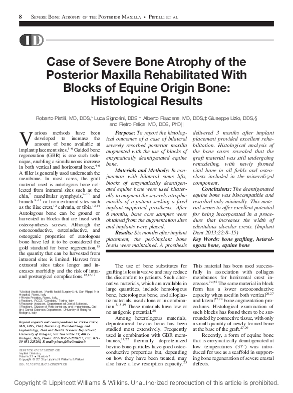 (PDF) Case of Severe Bone Atrophy of the Posterior Maxilla ...