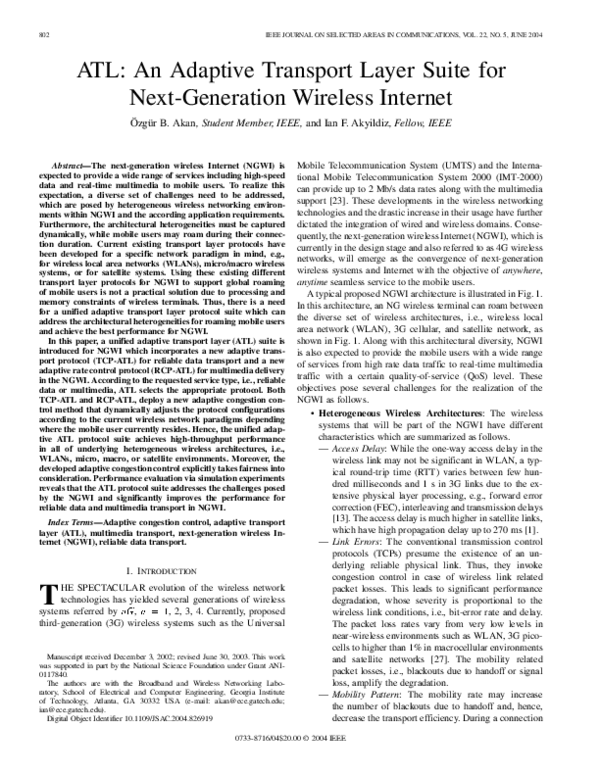 (PDF) ATL: An Adaptive Transport Layer Suite for Next-Generation ...