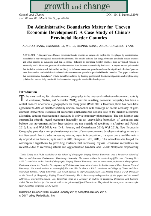 (PDF) Do Administrative Boundaries Matter for Uneven Economic ...