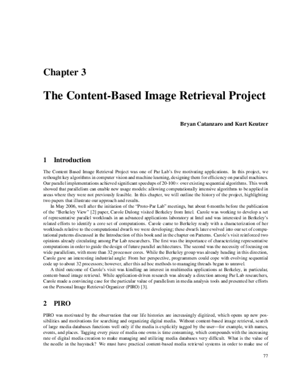 (PDF) The Content-Based Image Retrieval Project