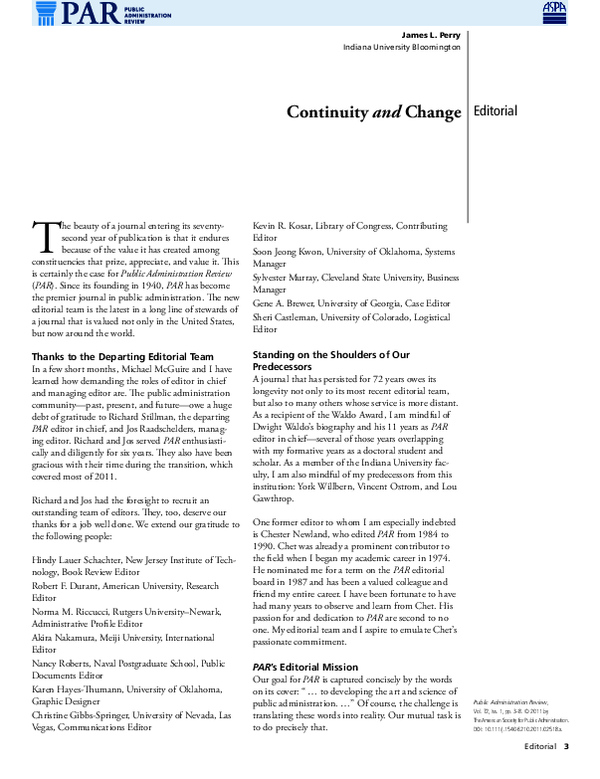 (PDF) Continuity and Change