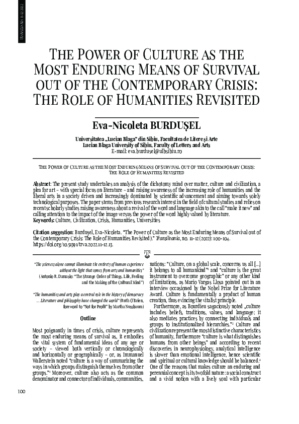 (PDF) The Power of Culture as the Most Enduring Means of Survival out ...
