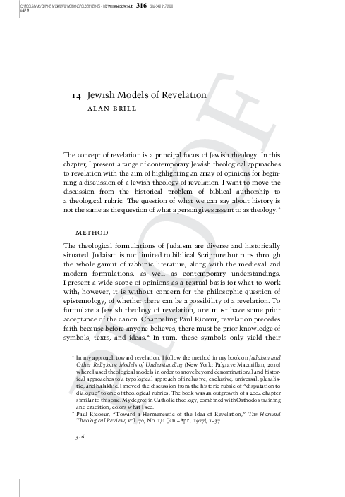 (PDF) Jewish Models of Revelation