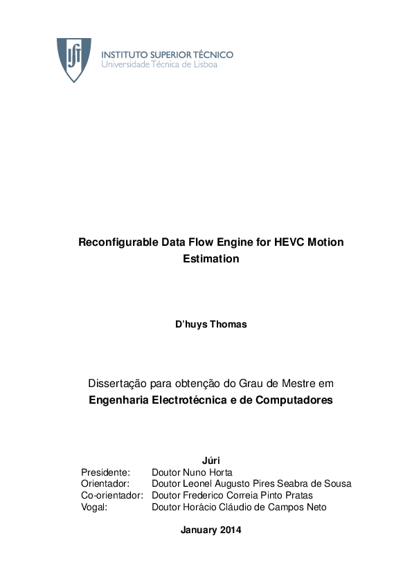 Pdf Reconfigurable Data Flow Engine For Hevc Motion Estimation Leonel Sousa