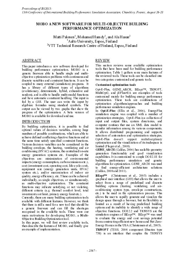 (PDF) Mobo A New Software For Multi-objective Building Performance ...