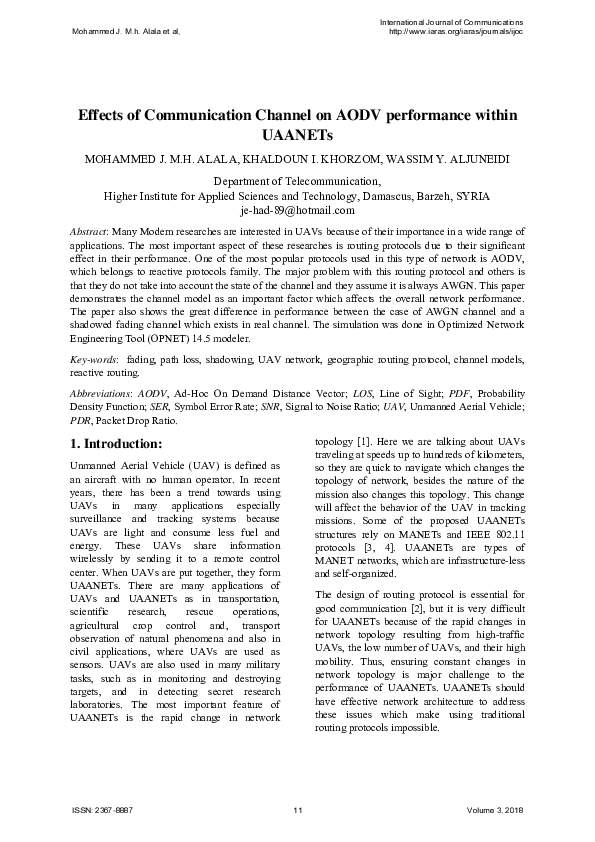 Pdf Aodv Ad Hoc On Demand Distance Vector Khaldoun Khorzom