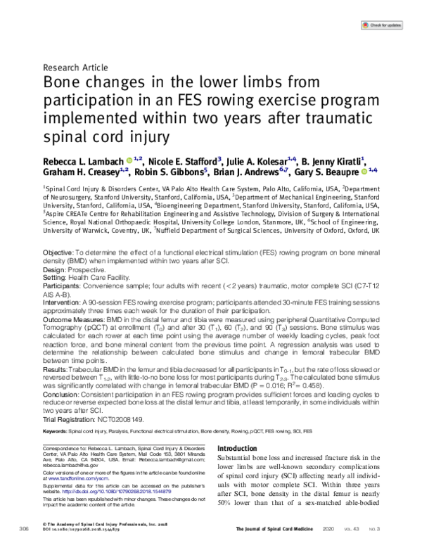 (PDF) Bone changes in the lower limbs from participation in an FES ...