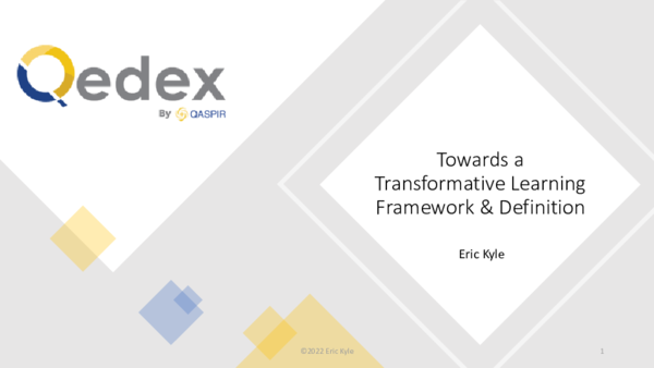 (PDF) Towards a Transformative Learning Framework & Definition