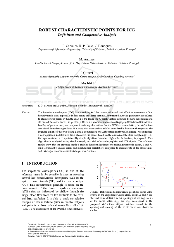 (PDF) ROBUST CHARACTERISTIC POINTS FOR ICG - Definition and Comparative ...