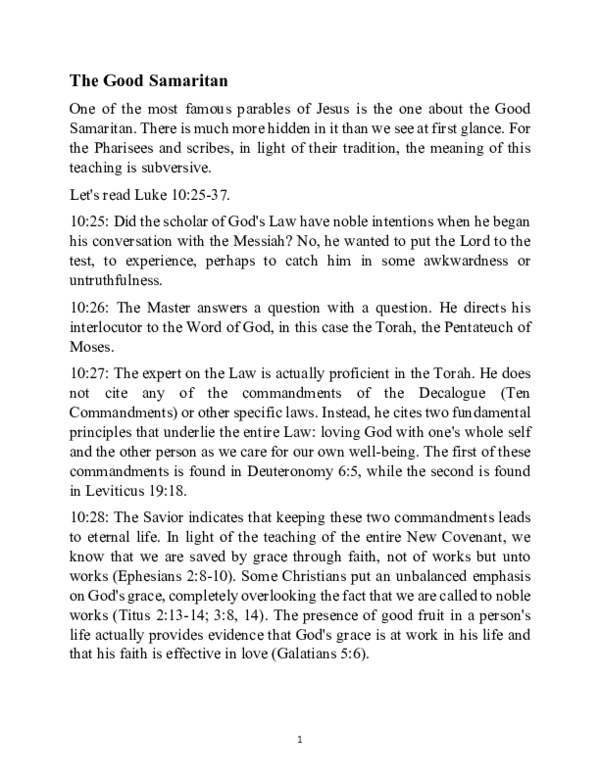 (PDF) The Good Samaritan