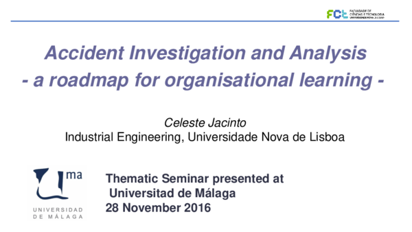 (PDF) Accident Investigation and Analysis - a roadmap for ...