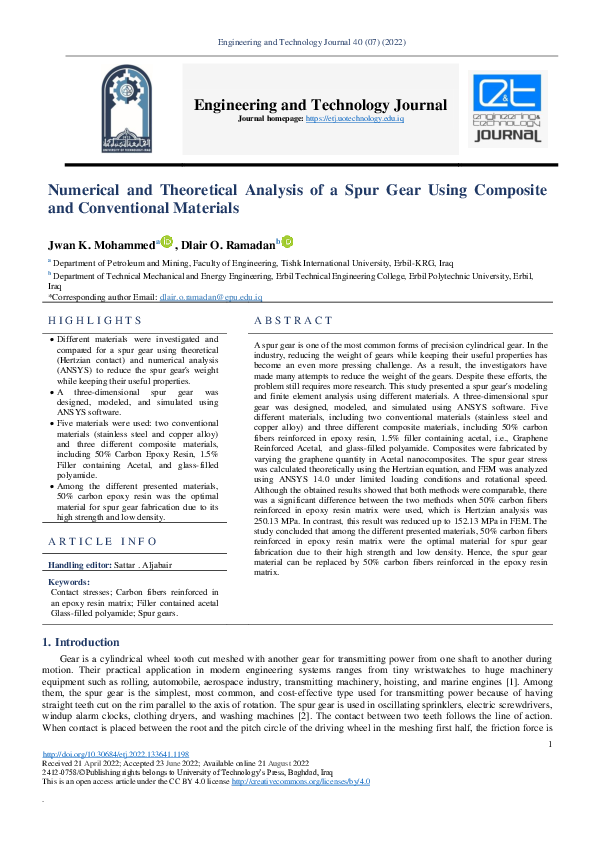 (PDF) Engineering and Technology Journal