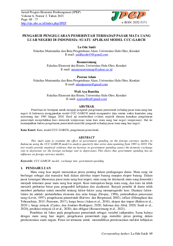 (PDF) Pengaruh Pengeluaran Pemerintah Terhadap Pasar Mata Uang Luar ...