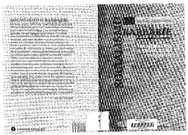 (PDF) István Mészáros. Socialismo o Barbarie
