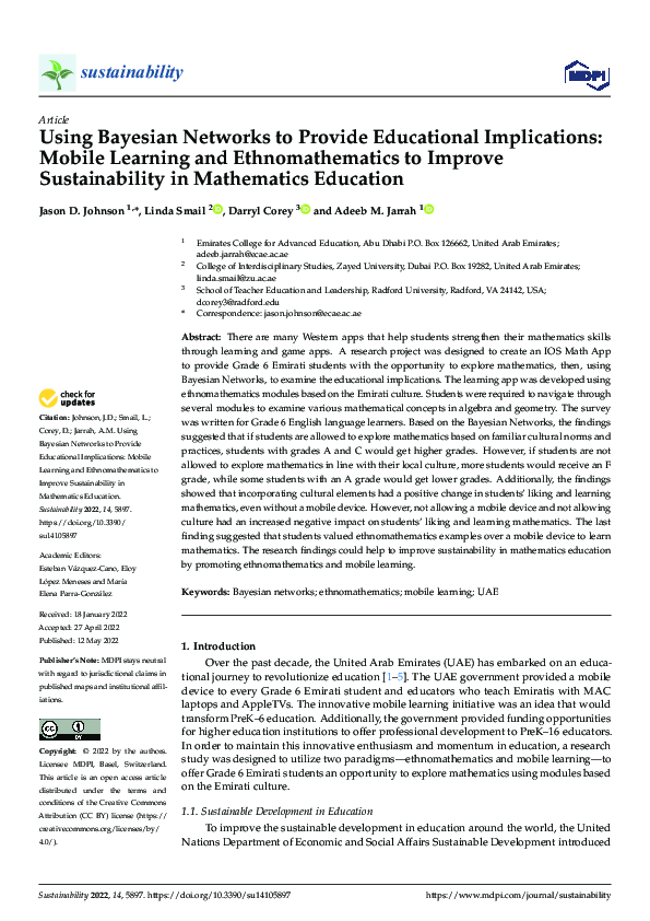 (PDF) Bayesian Networks in Ethnomathematics Education