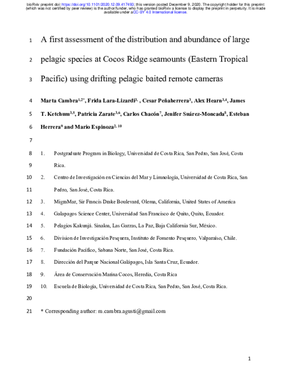 (PDF) A first assessment of the distribution and abundance of large ...